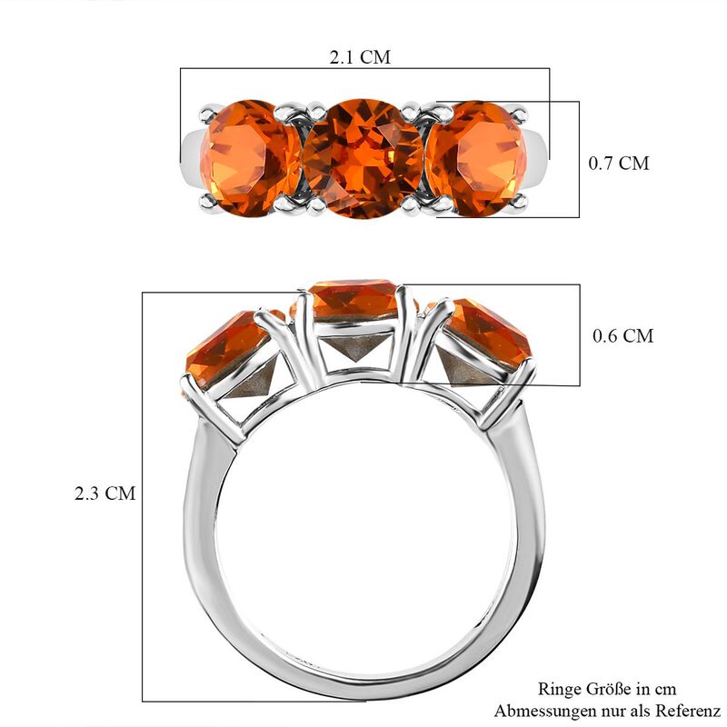 DIAMOON Mandarinen-Kristall Ring - 3,52 ct. | SHOPLC