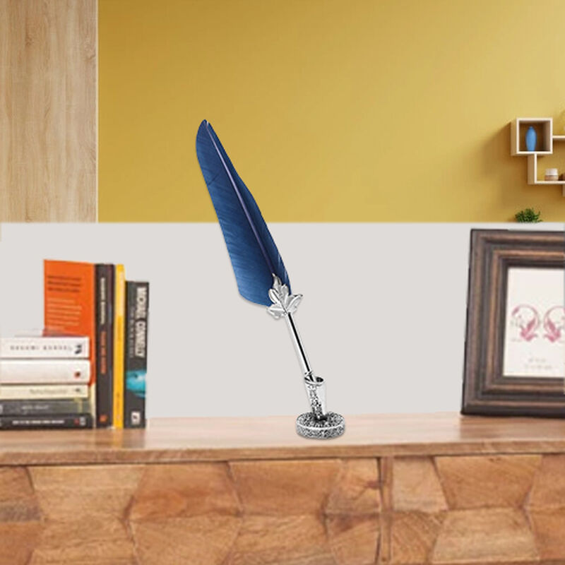 Feder Stift mit Ständer und schwarzer Tinte (15ml) und 6 verschiedenen ...