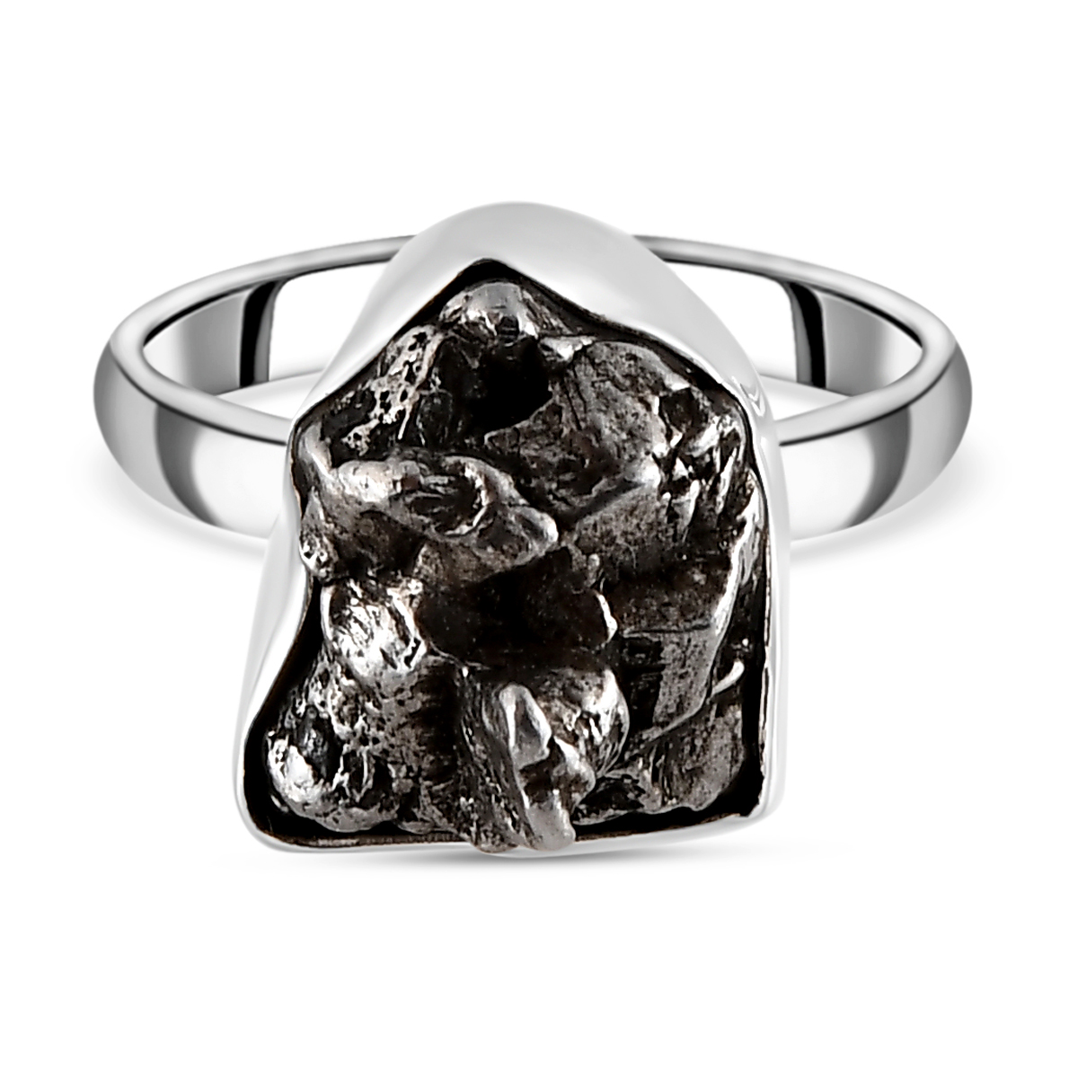Handgearbeiteter Meteorit-Ring, 925 Silber ca. 21,30 ct | SHOPLC