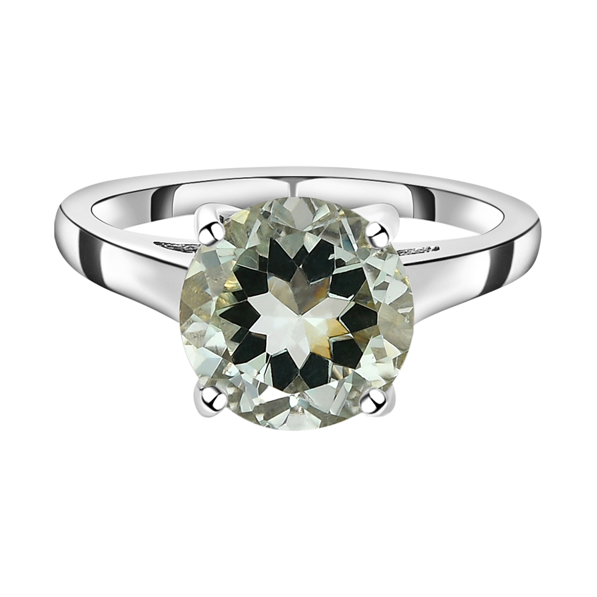 Prasiolith-Ring, 925 Silber platiniert ca. 2,70 ct | SHOPLC