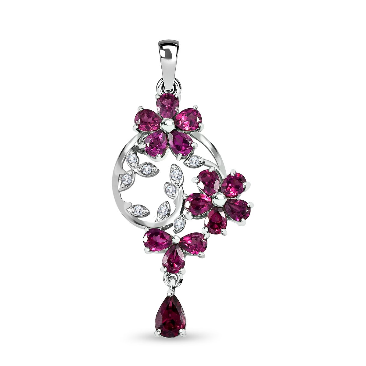 Rhodolith Granat und Zirkon-Anhänger - 3,18 ct. | SHOPLC