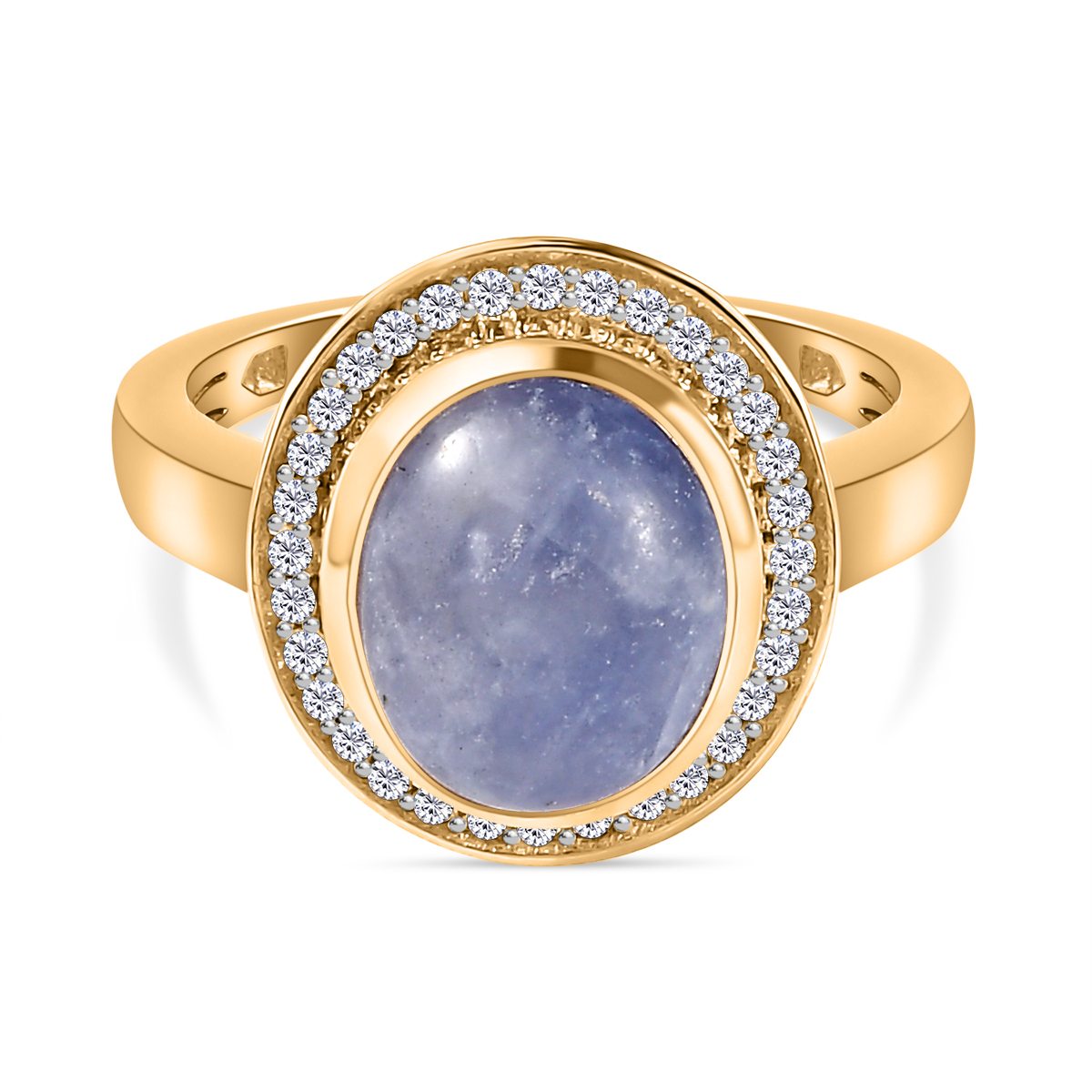 Natürlicher Hackmanit und weißer Zirkon-Ring, 925 Silber Gelbgold ...