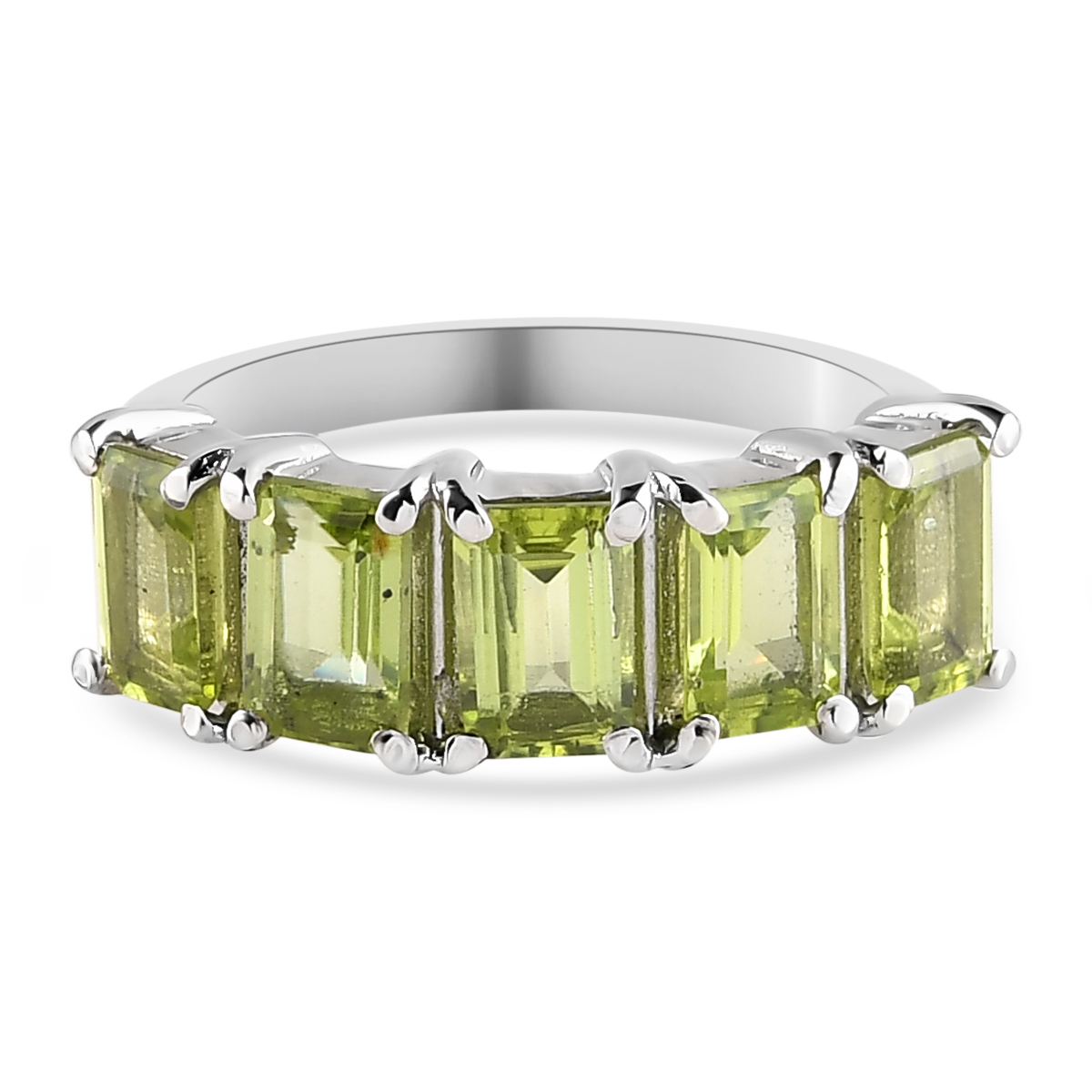 Peridot 5 Stein Ring Edelstahl | SHOPLC