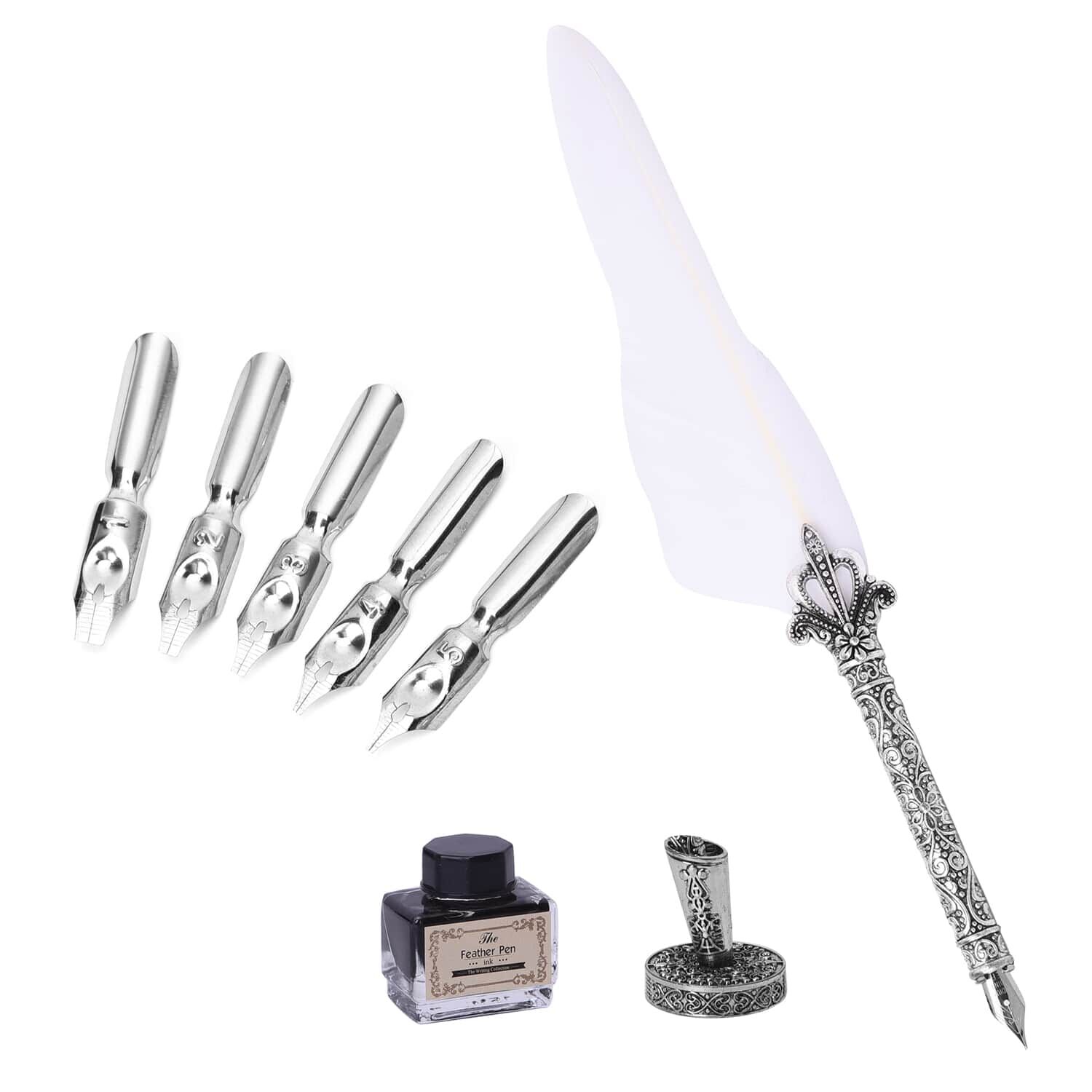 Antikes Federstift-Geschenkset in Weiß | SHOPLC