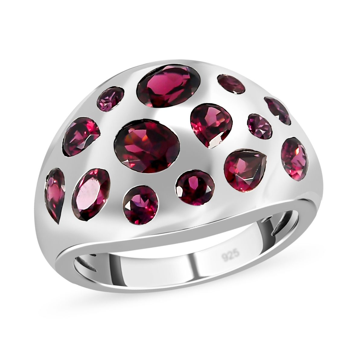 Rhodolit Granat Ring 925 Silber Platin-Überzug 2,18 Ct | SHOPLC