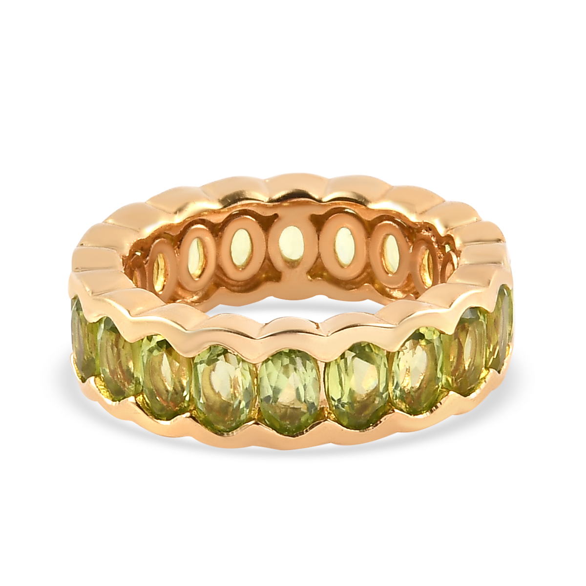 Peridot Band Ring 925 Silber 585 Vergoldet | SHOPLC
